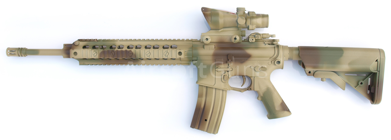 Camo Custom KAC SR-15, 150 m/s, AirsoftGuns, E&C | AirsoftGuns
